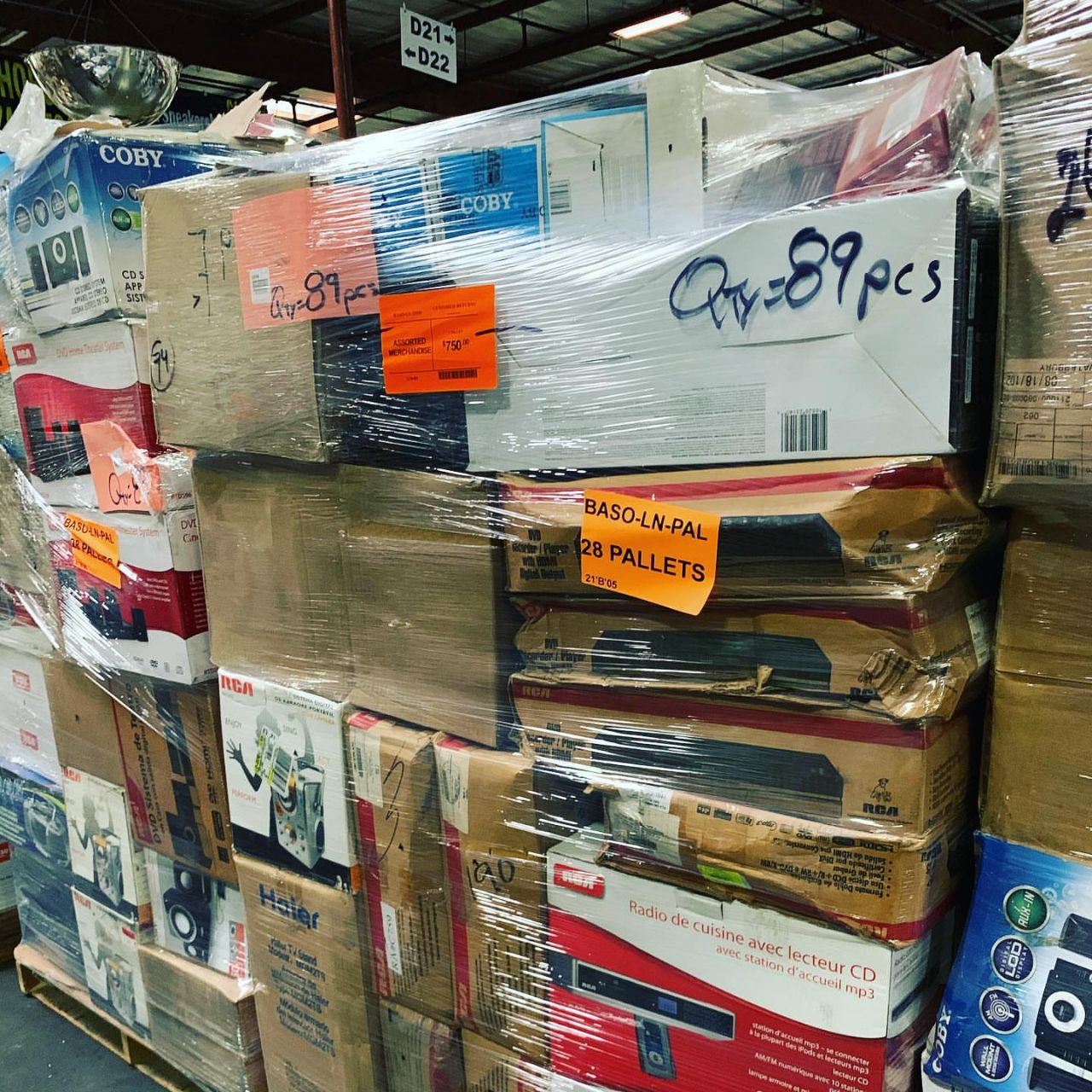Assorted electronics pallets. | Big D Discounts